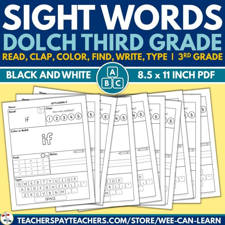 Dolch & Fry Sight Words Dough Mats - Build, Write, Read [Download Now!]