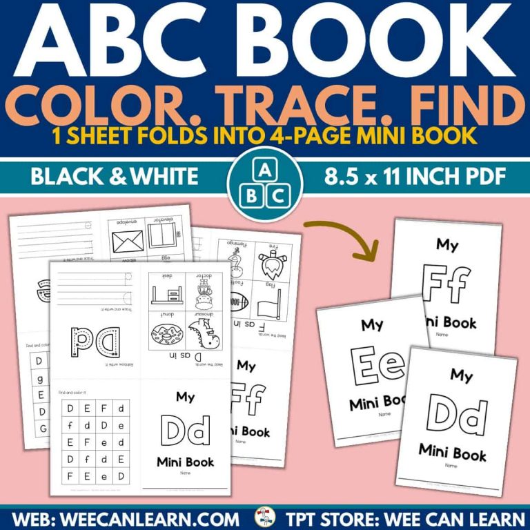Alphabet Mini Activity Book - Color, Trace, Read [FREE Download!]
