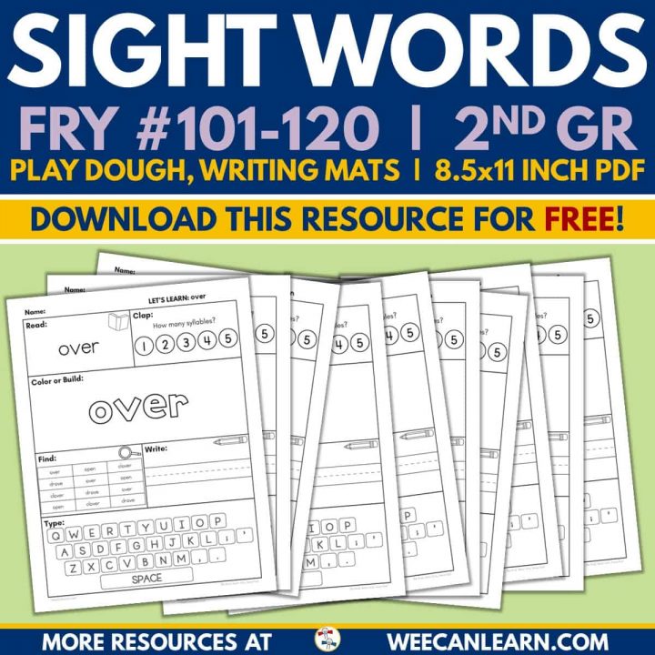 Fry Sight Words 2nd Grade Worksheets - Clap, Find, Type [FREE Downloads!]
