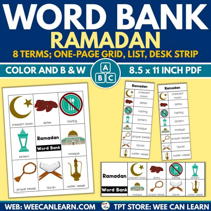 Ramadan Word List Word Bank [FREE Download!]