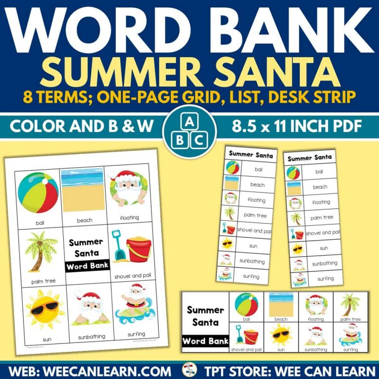 Christmas Word Lists Word Banks (All) [FREE Downloads!]